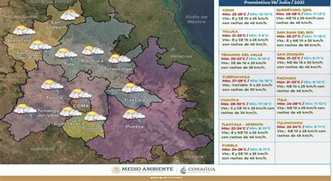 Toluca Clima Pronóstico Del Clima Para El Día De Hoy Lunes 19 De Julio