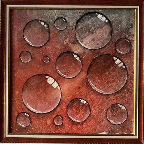 Мехурчета 1 абстракция Картина с акрилни бои 40 Cm 40 Cm Платно канава Кевин Уилиамсън