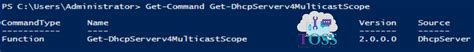 Get Dhcpserverv4multicastscope Powershell Toss