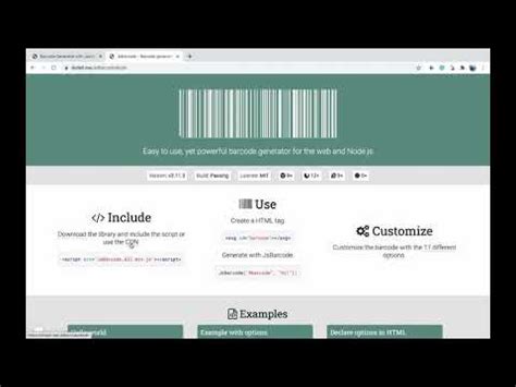 Build Barcode Generator With JavaScript JsBarcode YouTube