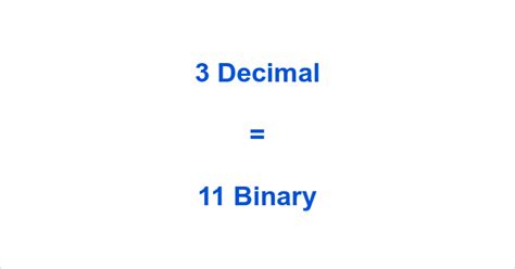 3 In Binary How To Convert 3 To Binary