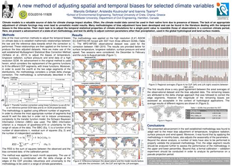 Pdf A New Method Of Adjusting Spatial And Temporal Biases For Selected Climate Variables