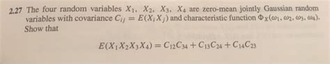 Solved 227 The Four Random Variables X1 X2 X3 X4 Are