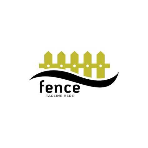 Иллюстрация шаблона логотипа забора Премиум векторы