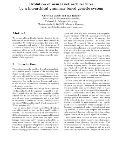 pdf evolution of neural net architectures by a hierarchical grammar