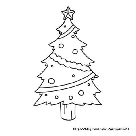 크리스마스 트리 도안 그림그리기 강좌 네이버 블로그