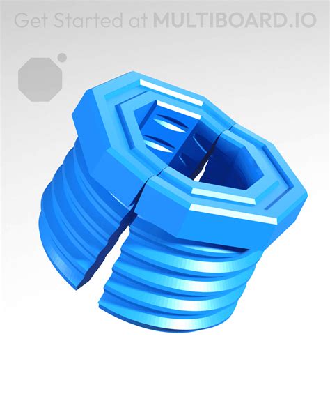 13 Mm Big Thread Push Fit Flat Head Folded Bolt 3d Model By Multiboard On Thangs