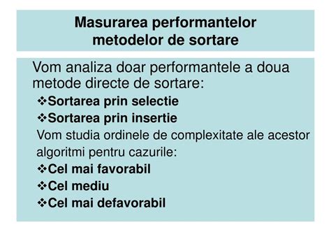 ppt metode de sortare powerpoint presentation free download id 5365275