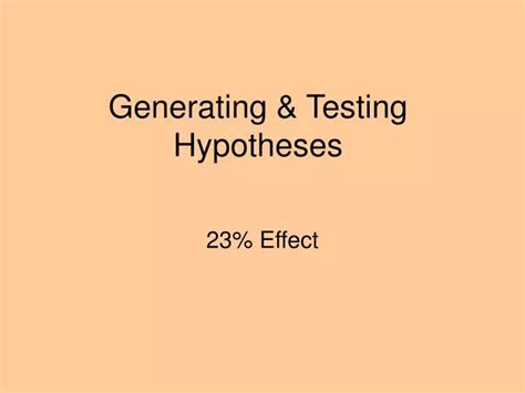 Ppt Generating And Testing Hypotheses Powerpoint Presentation Free Download Id 5501742
