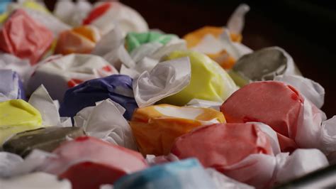 Rotating Shot Of Salt Water Taffies Candy Taffy 024 1789345 Stock Video At Vecteezy