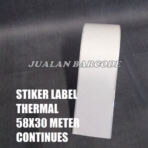Jual Stiker Label Continus 58x30 Meter Printer Termal Epson Panda