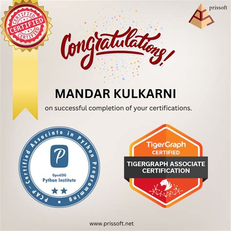 prismatic softwares private limited on linkedin python programming database certifications