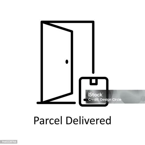 소포 배달 벡터 개요 아이콘 디자인 그림입니다 흰색 배경에 물류 기호 Eps 10 파일 12월에 대한 스톡 벡터 아트 및 기타 이미지 12월 고객 벡터 Istock