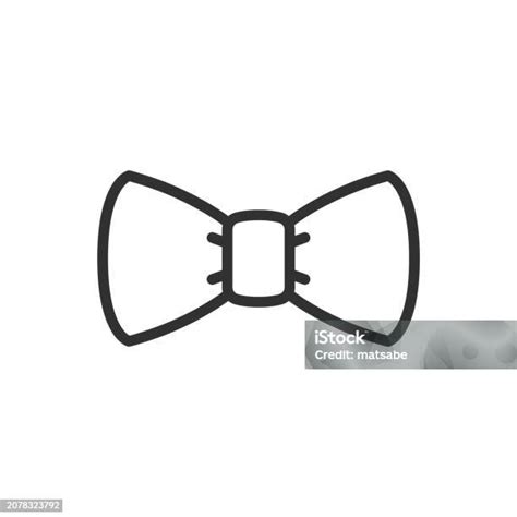 나비 넥타이 선형 아이콘입니다 편집 가능한 획이 있는 선 0명에 대한 스톡 벡터 아트 및 기타 이미지 0명 개인 장식품 나비매듭 Istock