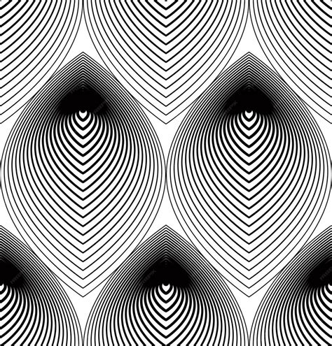 Premium Vector Ornate Vector Monochrome Abstract Background With Black Lines Symmetric