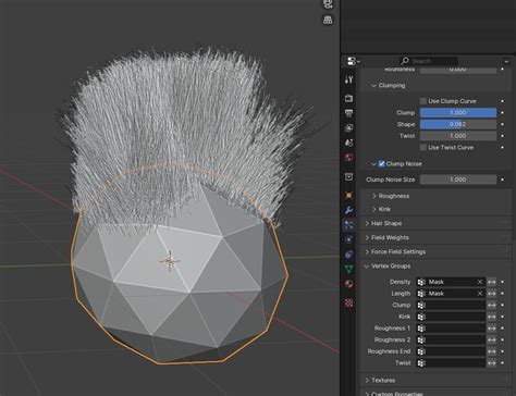 Mask Hairs Using Vertex Groups Particles And Physics Simulations Blender Artists Community