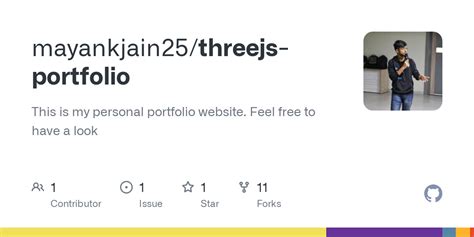 Github Mayankjain25threejs Portfolio This Is My Personal Portfolio