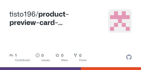 Github Tisto196product Preview Card Component Main