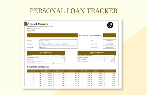 Loan Excel Template