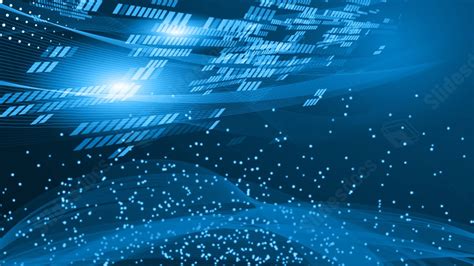 Blue Atmosphere Business Technology Particle Tech Powerpoint Background For Free Download