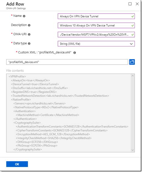 Always On Vpn Device Tunnel Configuration Using Intune Richard M Hicks Consulting Inc