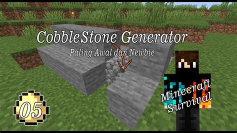 Minecraft Easy Stone Generator Minecraft Survival Indonesia 5 Youtube
