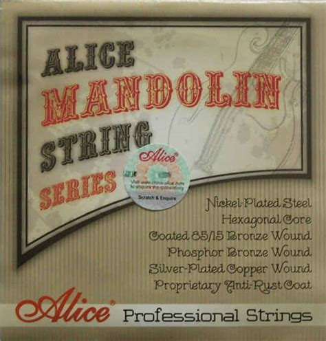 Alice Am07 Phosphor Bronze Mandolin Strings Light 10 34 Reverb