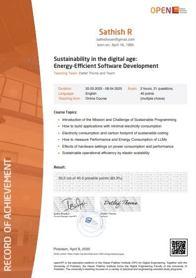Sustainability Softwaredevelopment Greencoding Energyefficiency Llm Sathish R
