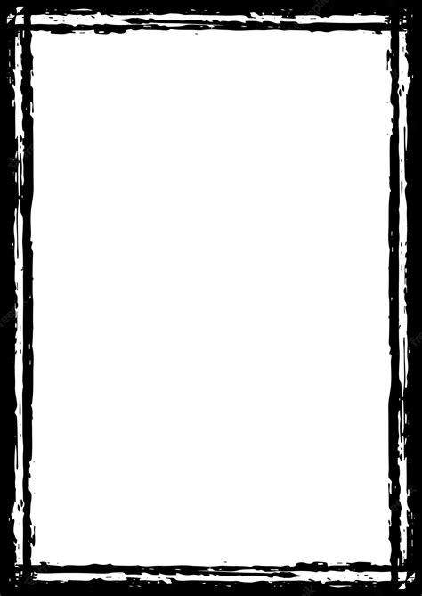 Premium Vector Grunge Rectangular Frame Black Grunge Border