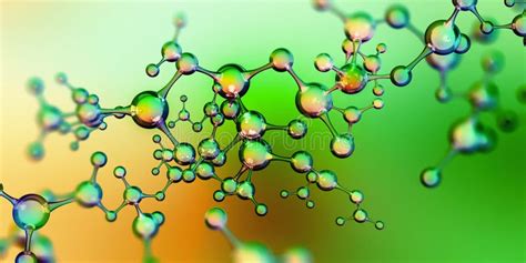 Abstract Model Of A Molecule Digital Technologies In Genetic Engineering Crystal Lattice