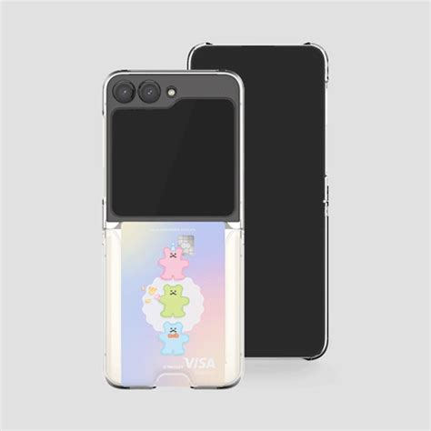 폰뿌 Tc 트라이코지 클리어 카드 하드 케이스 구미베어 Z플립6 5 4 3