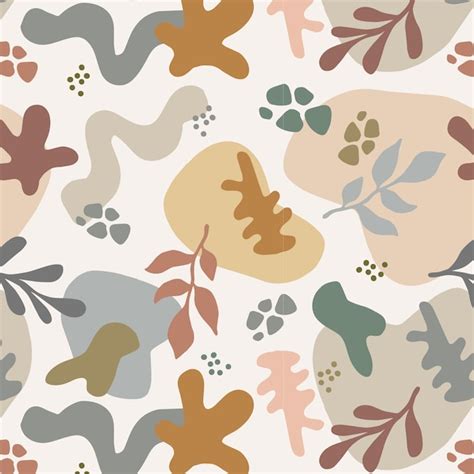 Free Vector Hand Drawn Soft Earth Tones Pattern