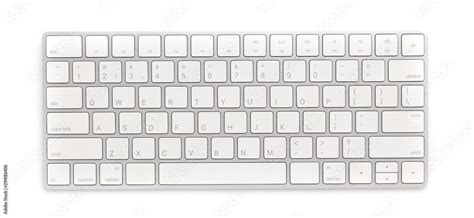 Top View Keyboard Isolated White Background Stock Photo Adobe Stock