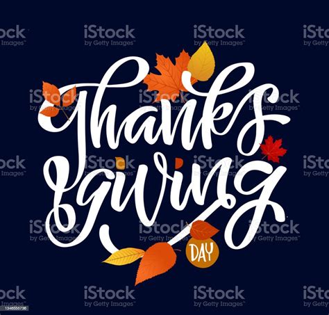 감사를 드립니다 손으로 그린 추수 감사절 문자 타이포그래피 포스터 엽서 아이콘 로고 또는 배지에 대한 질감 배경에 축하 텍스트 해피 추수 감사절 벡터 빈티지 스타일 서예