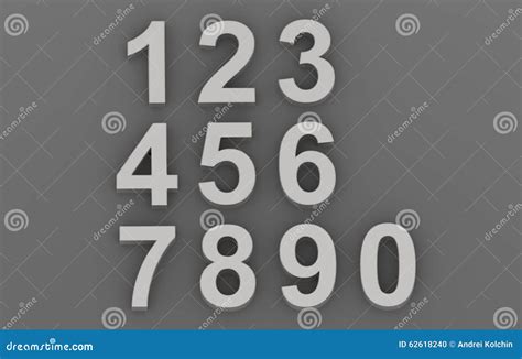 Three Dimensional Numbers Stock Illustration Illustration Of Design