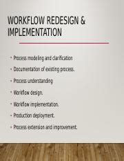 Mastering Workflow Redesign Steps For Effective Implementation Course Hero