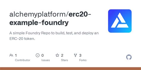 Github Alchemyplatformerc20 Example Foundry A Simple Foundry Repo