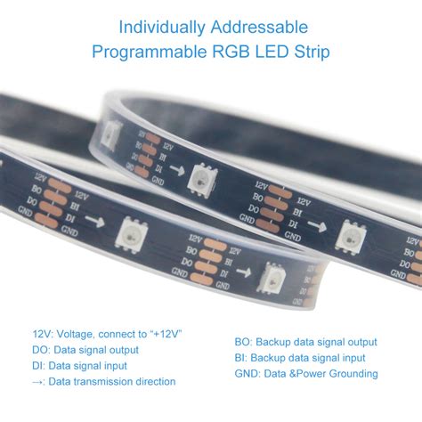 12v Rgb Addressable Led Strip Ws2815 Compatible Alitove Alitove Add Vivid Color To Life