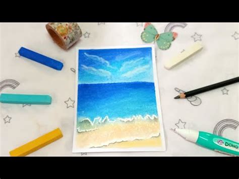 Easy Ocean Beach Soft Pastel Art For Beginner Step By Step Tutorial