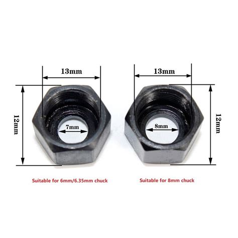 8 Pcs Router Collet Set Chuck Heads Adapter For Dr Grandado