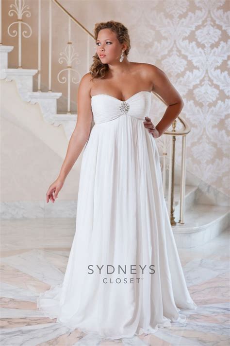 Plus Size Casual Wedding Dress Sweep Train Wedding Dresses Plus Size