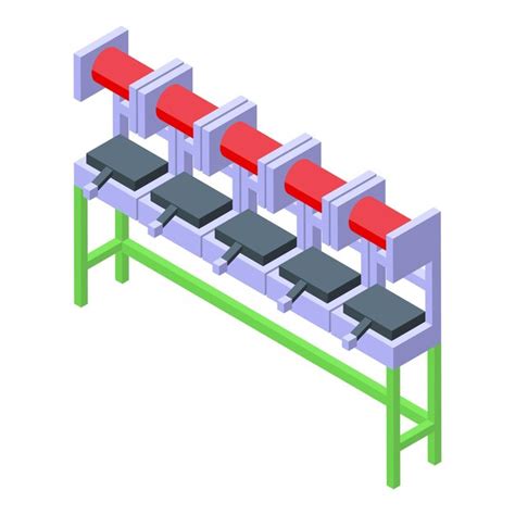 Premium Vector Isometric Industrial Conveyor Belt Illustration