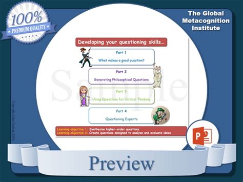 Questioning Skills Training Sessions X5 [metacognition Metacognitive Tool 12 20] Teaching