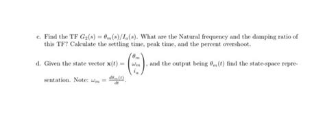 Solved As We Learnt In Class The Equations That Describe