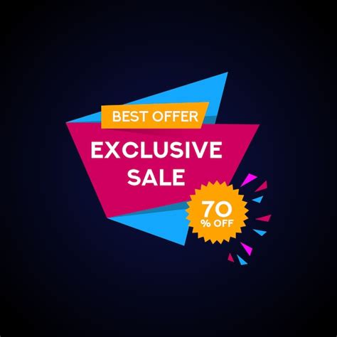 Exclusive Sale Banner Premium Vector