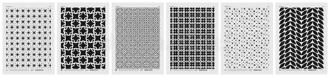 Abstract Vector Minimalistic Posters With Geometric Pattern Black And White Rhythmic Repeating