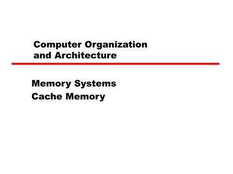 Ppt Computer Organization And Architecture Powerpoint Presentation