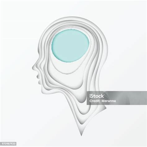 색종이 인간의 프로필 레이어 컷으로 현대 엽서 창의적인 생각 인간 본성 개념의 복잡성입니다 남자 또는 여자의 종이 머리 개념에 대한 스톡 벡터 아트 및 기타 이미지 Istock