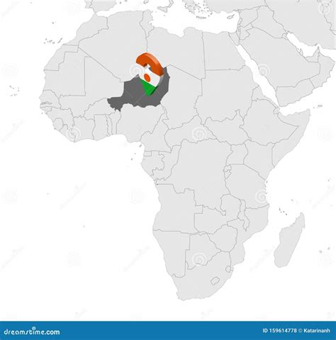 location map of niger on map africa 3d republic of niger flag map