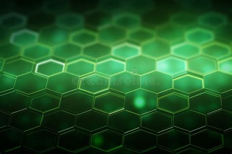 Network Matrix A Green Honeycomb Pattern Forms A Captivating Abstract